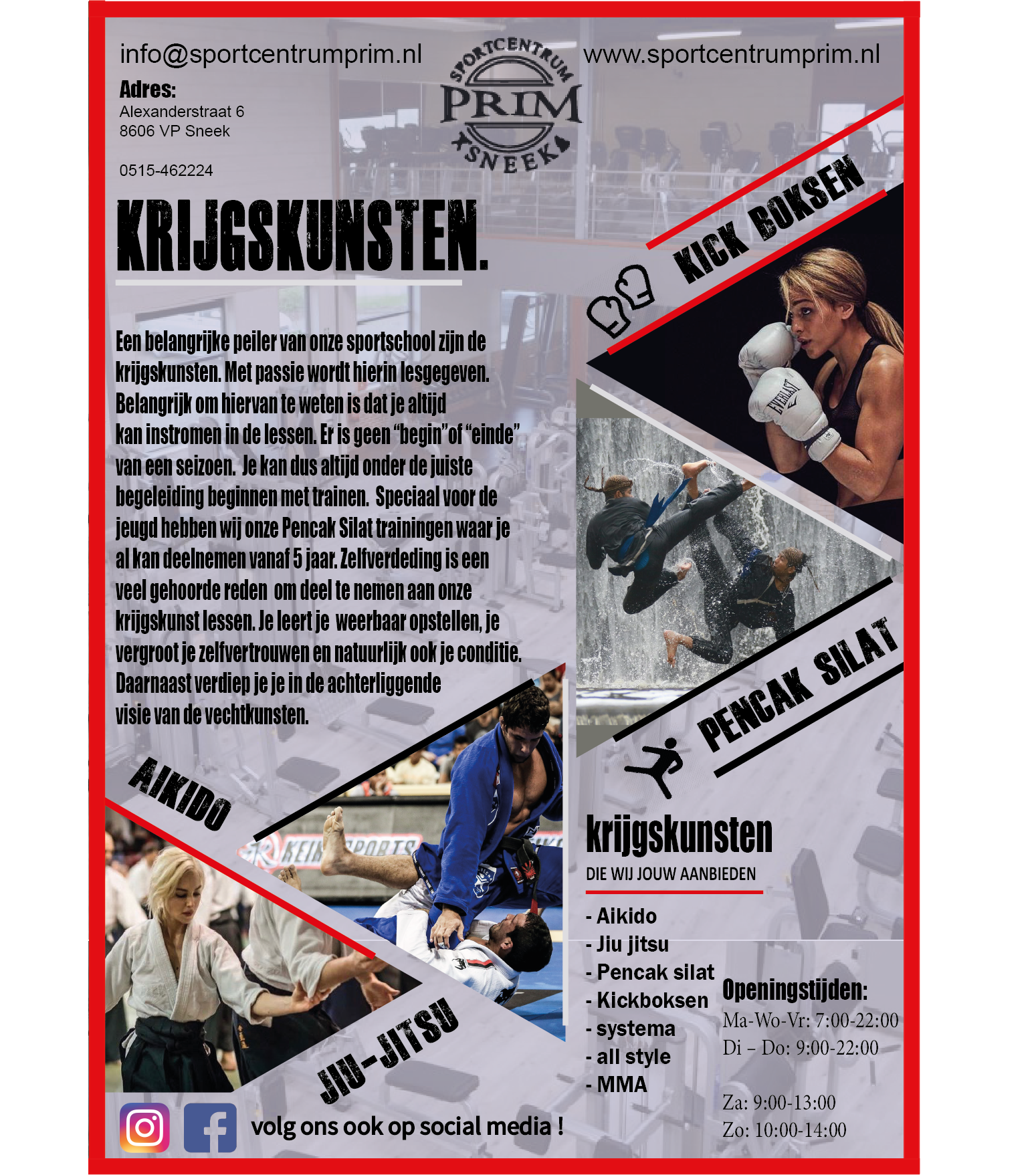 FLYER KRIJGSKUNST - Sportcentrum Prim